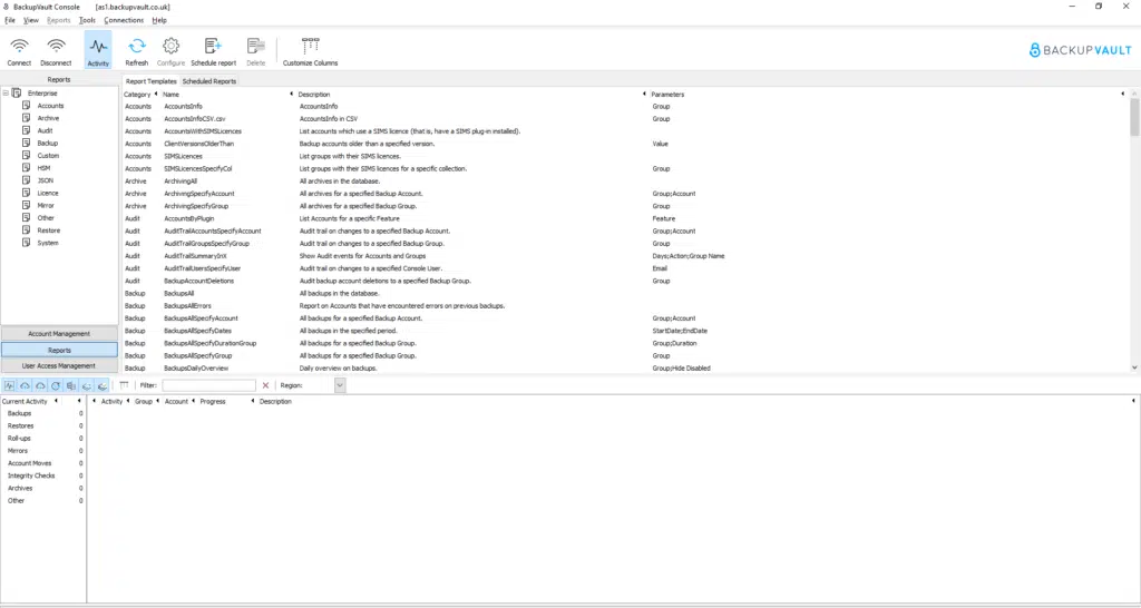 How to Run Reports using the BackupVault Management Console – Help Centre