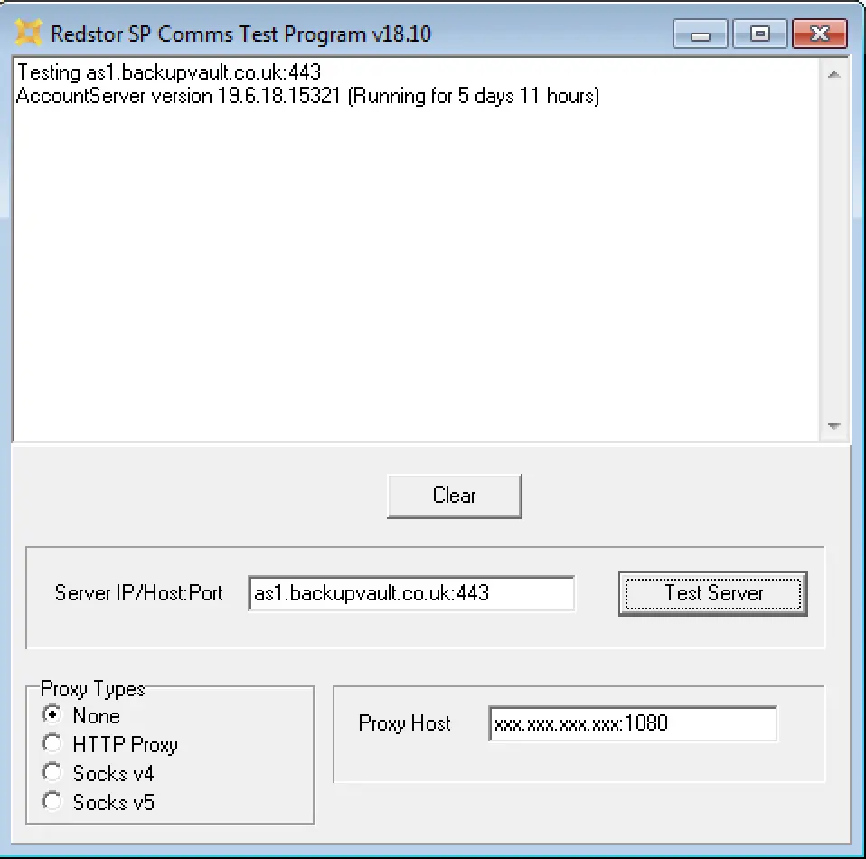 Perform a Comms Test to the BackupVault Storage Platform – Help Centre