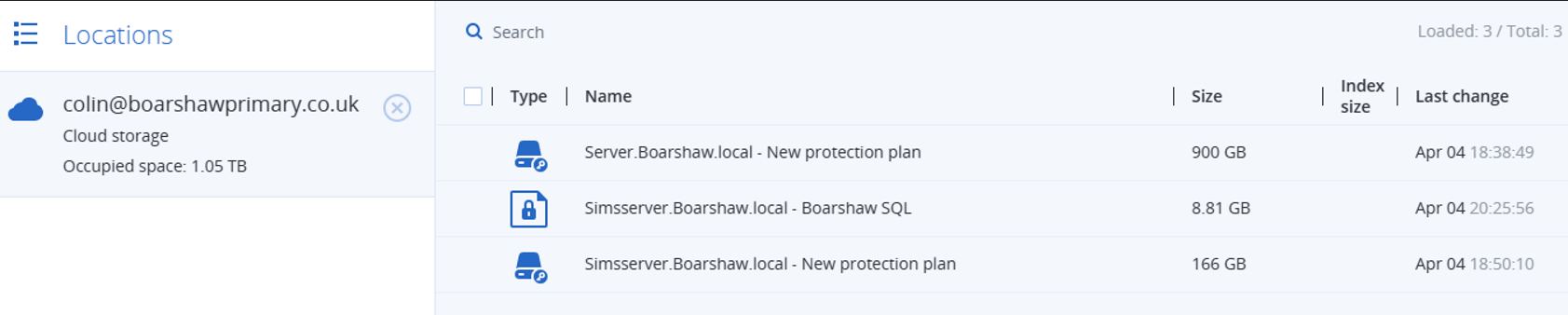 How to check the backup size on protection plans – Help Centre