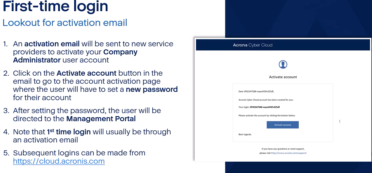 First time login & agent install – Help Centre